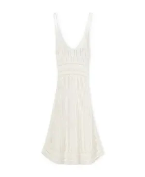 Loewe Crochet Strappy Dress - White