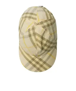 Burberry Check Baseball Cap - Nude