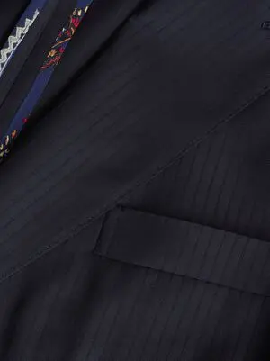 Etro Pinstriped Double-breasted Blazer - Black