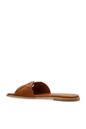 VIC MATIE Logo Debossed Open Toe Sandals