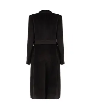 Tagliatore Double Breasted Faux Fur Coat - Black
