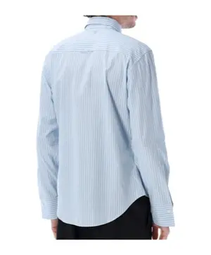 Ami Ruffled Stripe Shirt