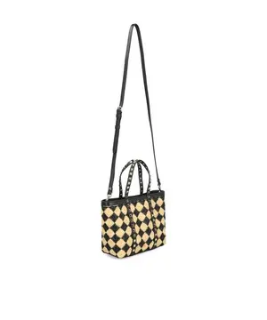 Valentino Garavani Rockstud All-over Patterned Shoulder Bag - Black