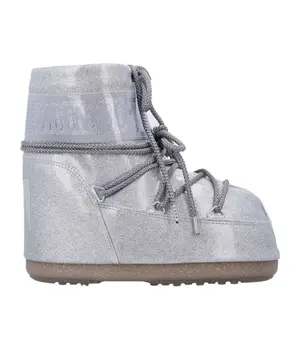 Moon Boot Lace-up Snow Boots - Silver