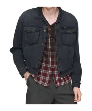 MAISON MARGIELA Distressed Denim Trucker Jacket - Black