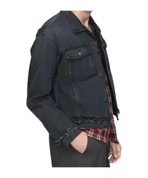 MAISON MARGIELA Distressed Denim Trucker Jacket - Black