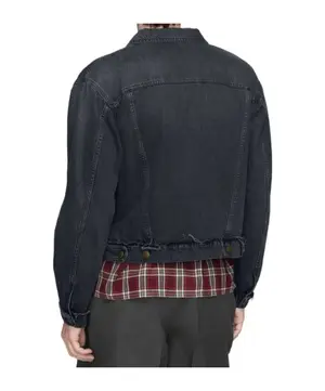 MAISON MARGIELA Distressed Denim Trucker Jacket - Black