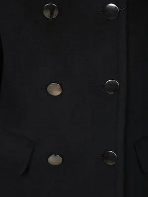Tagliatore Double Breasted Coat - Black