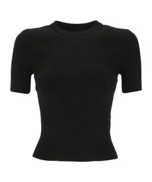Balenciaga Bb Pattern Hole Knitted Crewneck Top