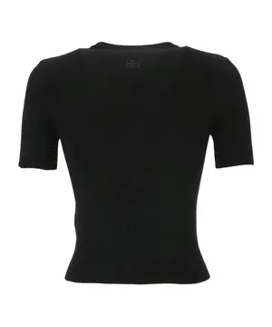 Balenciaga Bb Pattern Hole Knitted Crewneck Top