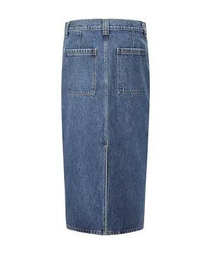 Khaite Genevieve Denim Skirt