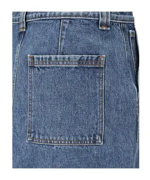 Khaite Genevieve Denim Skirt