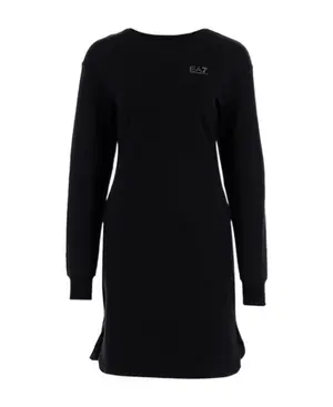 EA7 Long-sleeved Round Neck Dress - Black