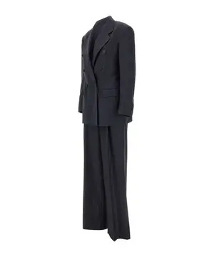 Tagliatore Pinstripe Double-breasted Suit - Black