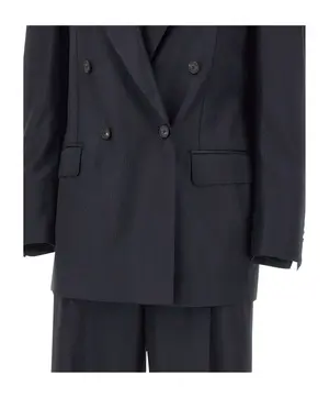 Tagliatore Pinstripe Double-breasted Suit - Black