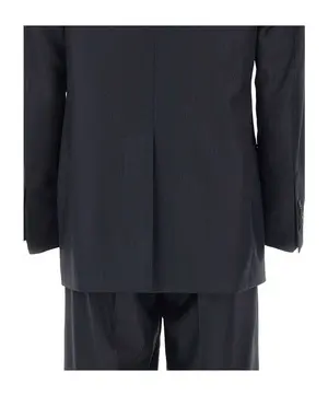 Tagliatore Pinstripe Double-breasted Suit - Black