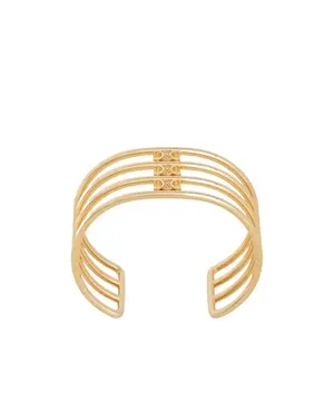Celine Triomphe Cage Cuff In Gold Finish Brass - Yellow