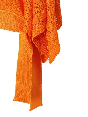 Alberta Ferretti Mesh Sweater With Tie Detail