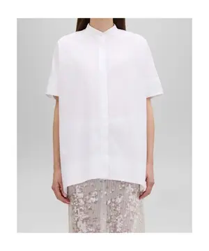 Aspesi Long-sleeved Shirt With Lapels And Button Fastening - White