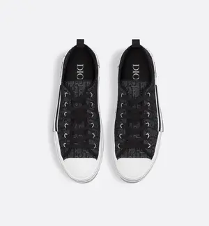 Dior B23 League Low-top Sneakers In Oblique Jacquard - Black