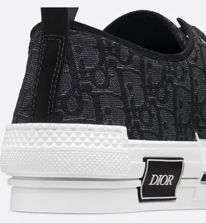 Dior B23 League Low-top Sneakers In Oblique Jacquard - Black