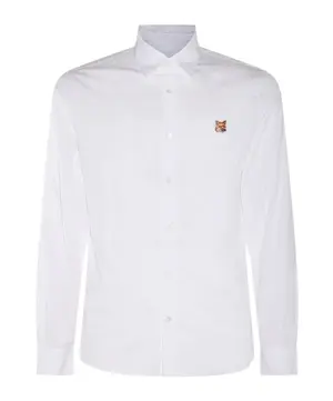 Maison Kitsuné Fox Head Patch Long-sleeved Shirt