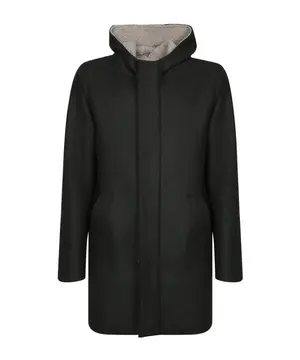 Harris Wharf London Bouclé Wool Parka Coat - Deep Khaki