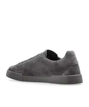 Dolce & Gabbana Portofino Logo Perforated Sneakers - Black