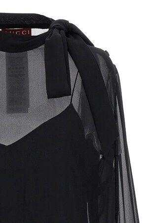 Gucci Layered Sheer Detailed Blouse