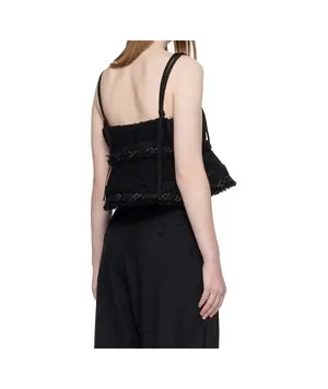 Sacai Tweed Camisole - Black