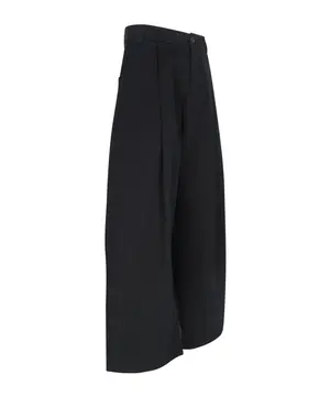 Studio Nicholson Sorte High-waisted Wide-leg Trousers - Black