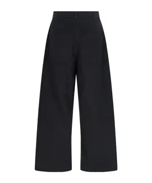 Studio Nicholson Sorte High-waisted Wide-leg Trousers - Black