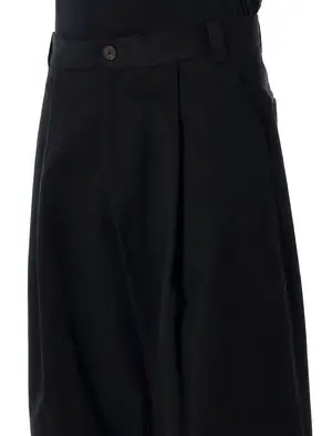Studio Nicholson Sorte High-waisted Wide-leg Trousers