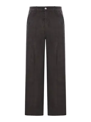 AMI Paris Wide-leg Corduroy Trousers