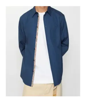 Burberry Logo Embroidered Long Sleeved Shirt