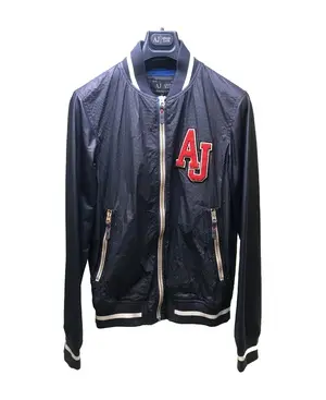 Emporio Armani Bomber Jacket With Logo Appliqu