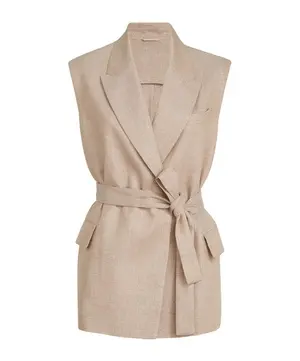 Brunello Cucinelli Collared Vests For Women