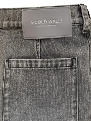 A-COLD-WALL* Logo Denim Shorts - Gray