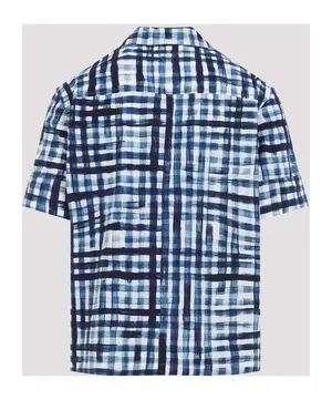 Bottega Veneta Short-sleeved Check Patterned Shirt