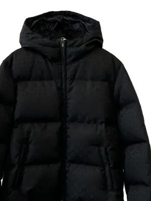 Gucci Monogrammed Zip-up Puffer Jacket With Hood