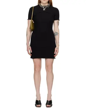 Palm Angels Monogram Embroidered Open Back Mini Dress