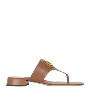 Valentino Garavani Vlogo Plaque Square Open Toe Slides