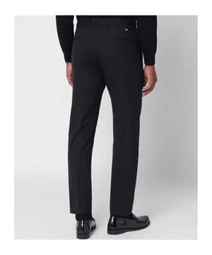 PT TORINO Wool Blend Flat Front Trousers