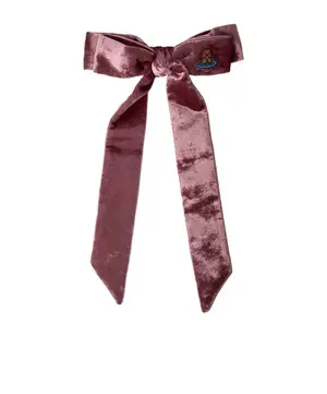 VIVIENNE WESTWOOD Orb-logo Bow Hair Clip - Pink