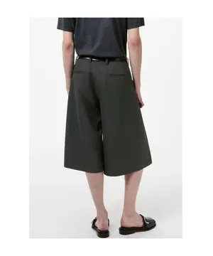 Our Legacy Split Pleated Pinstripe Capri Shorts