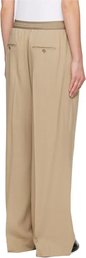 Acne Studios Logo Tape Wide Leg Trousers