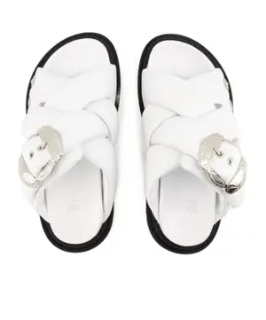 Toga Buckled Puffer Sandals
