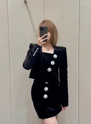 Balmain High-waisted Buttoned Mini Skirt