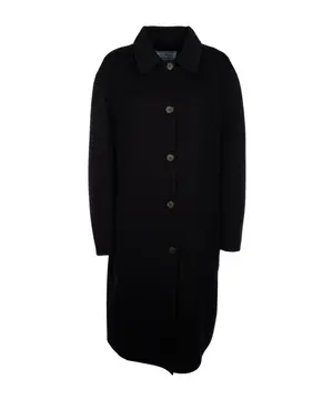 Prada Buttoned Long Sleeve Coat - Blue