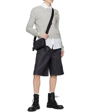 COACH Zipped Leather Messenger Bag - Black